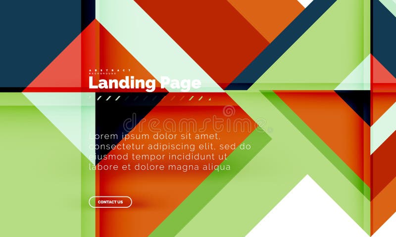 Square Shape Geometric Abstract Background, Landing Page Web Design ...