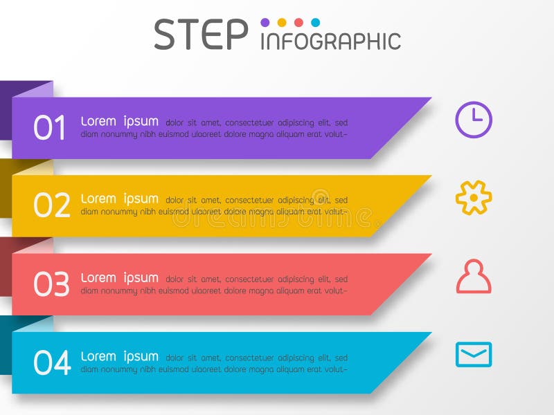 Square Shape Infographic Elements with Steps,options,processes or ...