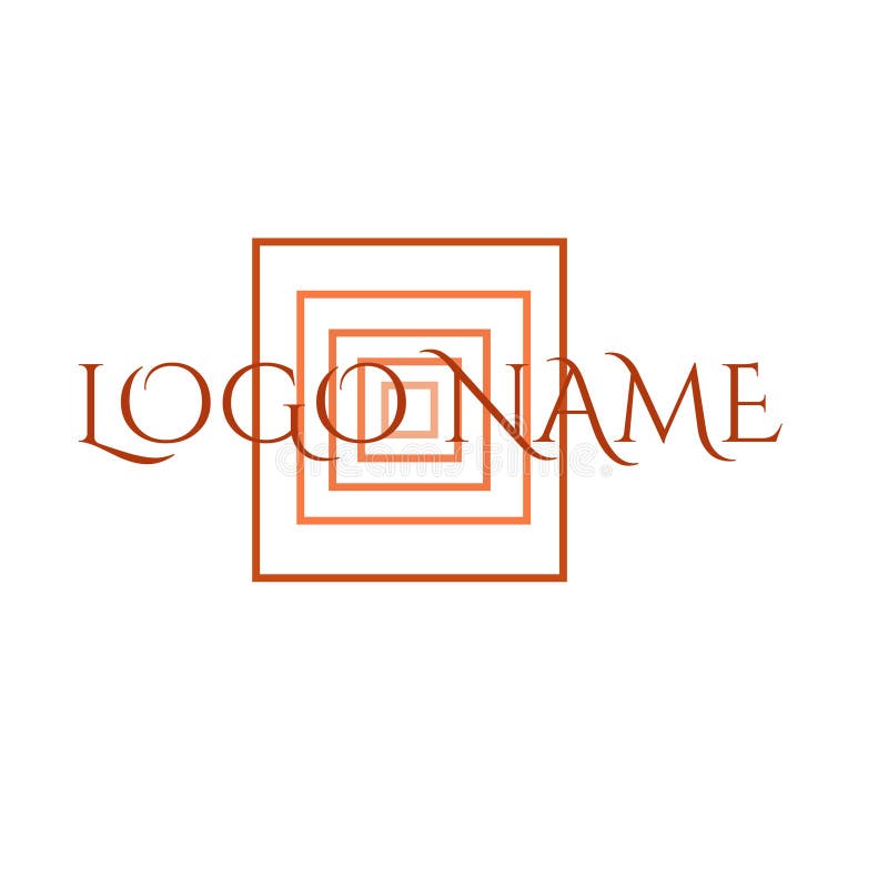 Square shape logo design stock illustration. Illustration of square ...