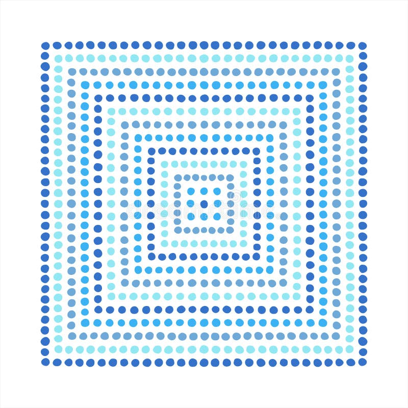 Square Shape Made of Dot Frames of Various Diameter Stock Vector ...