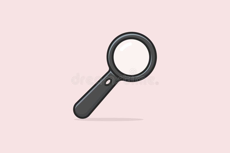 Square Shape Magnifying Glass Vector Illustration. Stock Vector ...