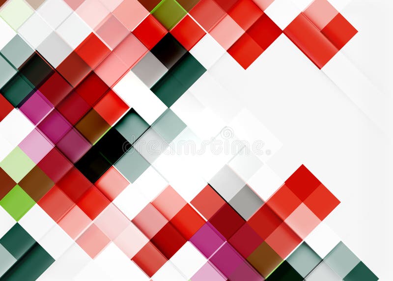 Square Shape Mosaic Pattern Design. Universal Stock Vector ...