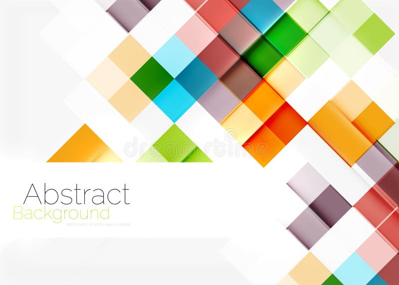 Square Shape Mosaic Pattern Design. Universal Stock Vector ...