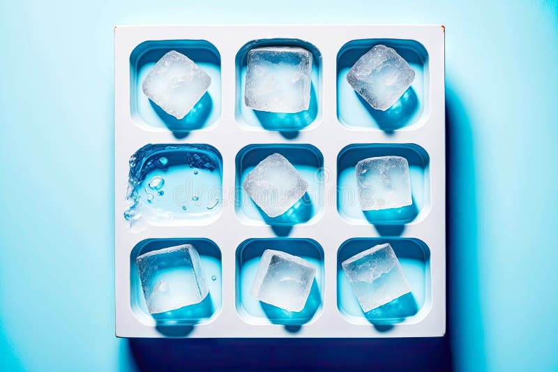 Square Shape with Separate Cells for Freezing Ice Cubes Stock ...