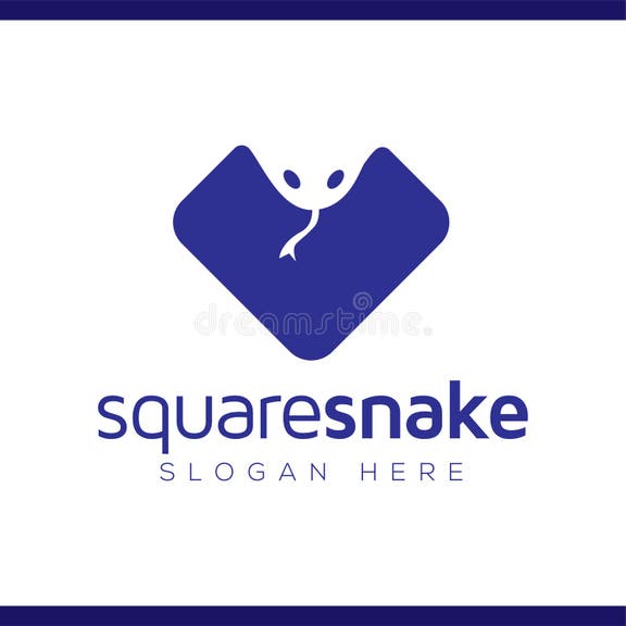 Square Shape Snake Logo Vector Template Stock Vector - Illustration of ...