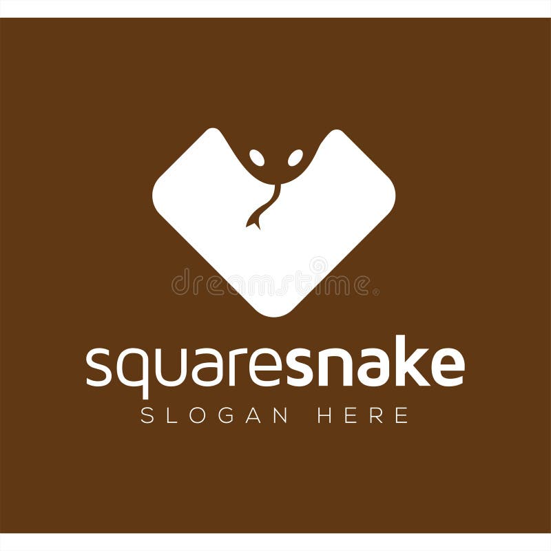 Square Shape Snake Logo Vector Template Stock Vector - Illustration of ...