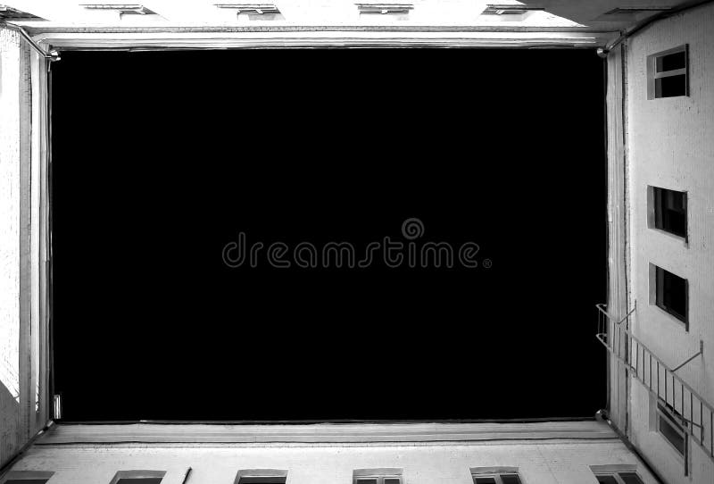 Square Shaped Buildings Upward View Background Stock Photo - Image of ...