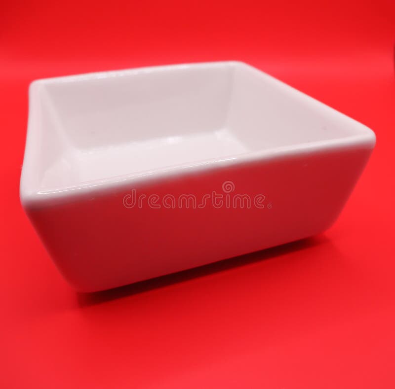Square-shaped Ceramic Bowl with a Decorative Red Background for All ...