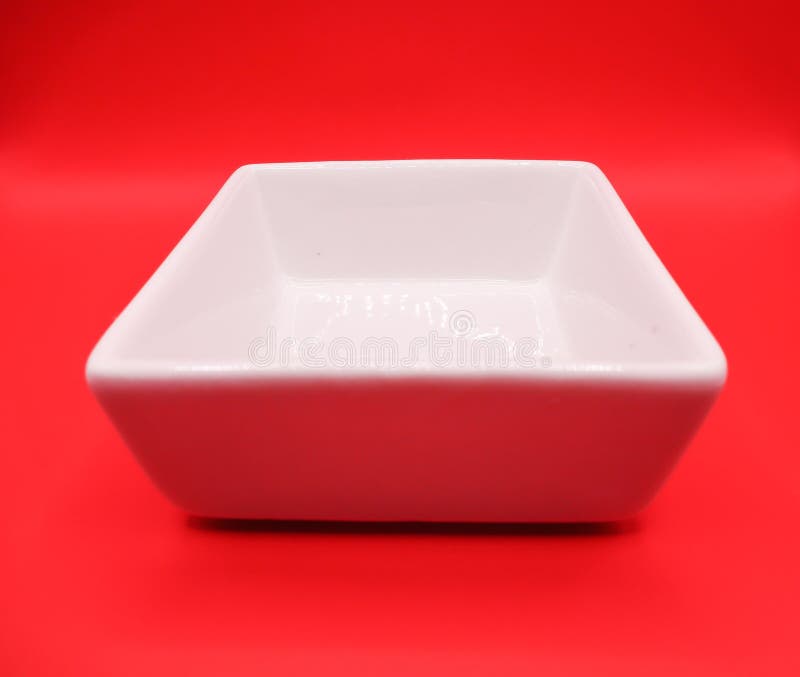 Square-shaped Ceramic Bowl with a Decorative Red Background for All ...