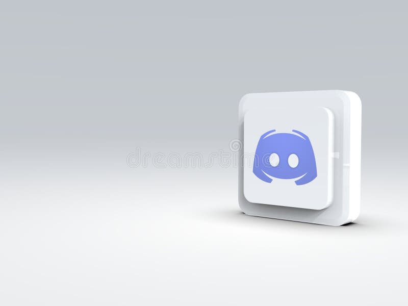 Discord 3d Button Icon in White Background Editorial Image ...