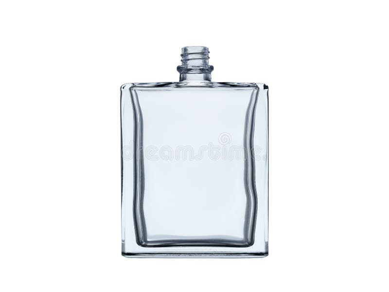 Square-shaped Perfume and Cologne Bottle. Blank, Isolated on a White ...