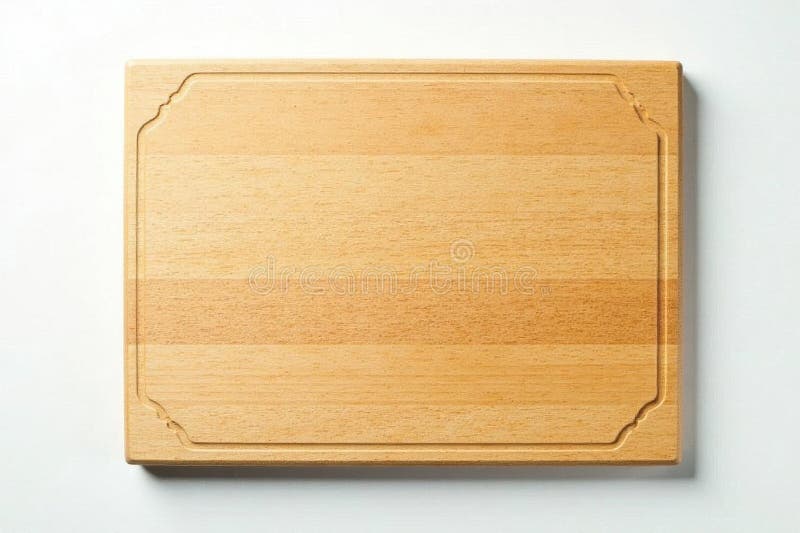 Square Shaped Light Brown Cutting Board on White , Natural, Surface ...