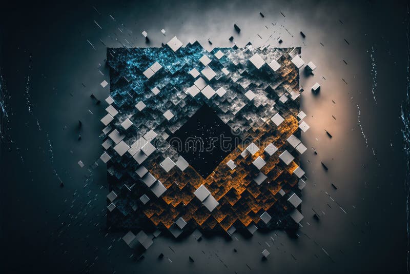 A Square Shaped Object with a Lot of Squares on it S Surface Stock ...