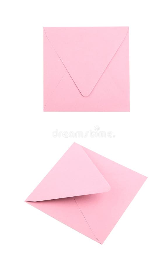 Sqaure Shaped Paper Envelope Isolated Stock Photo - Image of card ...