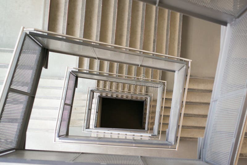 Square Shaped Stairs in a Office Building Stock Photo - Image of stairs ...