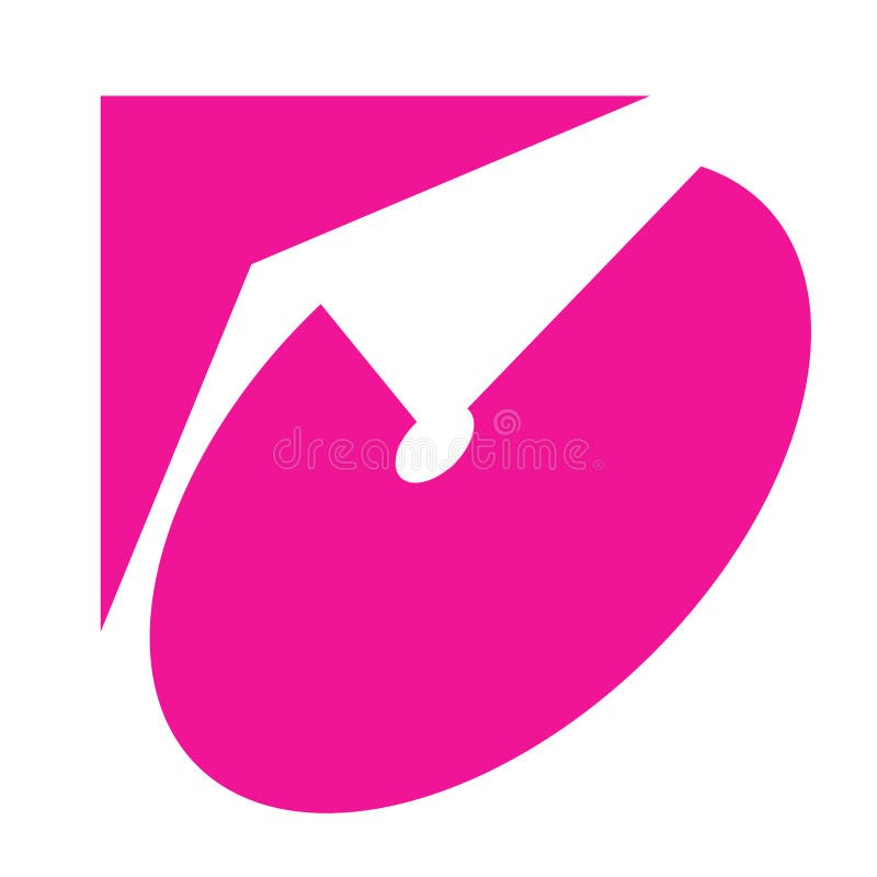 Pink Shape Graphic Design Circular and Triangular Stock Illustration ...