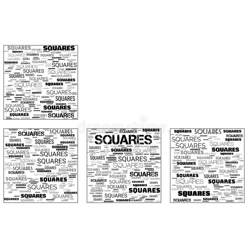 Square Shapes Text Words Abstract Background Illustration Stock ...
