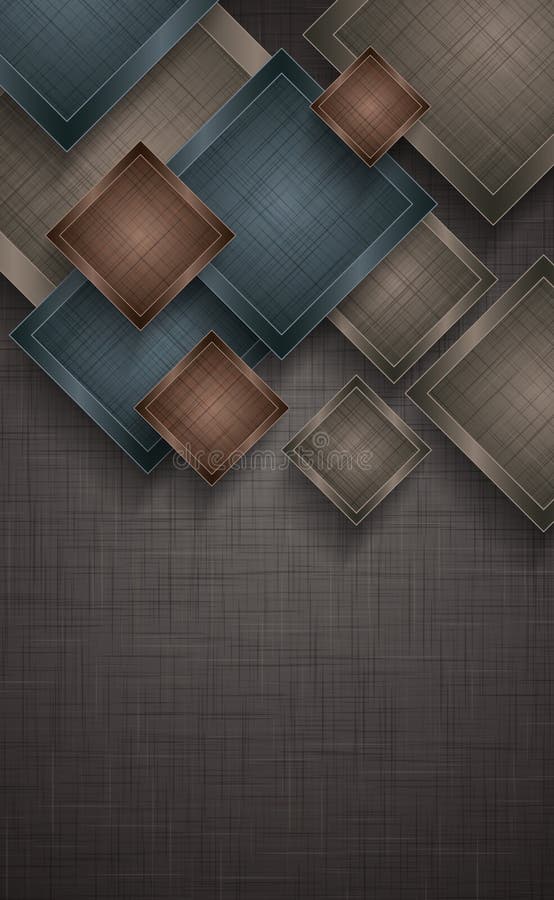 Square Shapes with Texture. Stock Vector - Illustration of distress ...