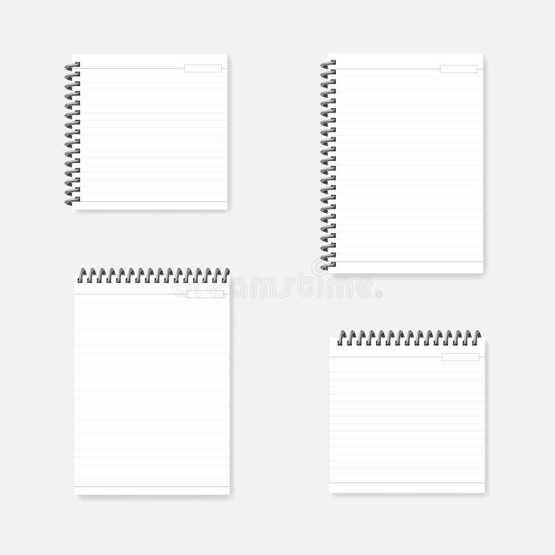 A4 and Square Side and Top Wire Spiral Lined Diary - Mock-up Set Stock ...