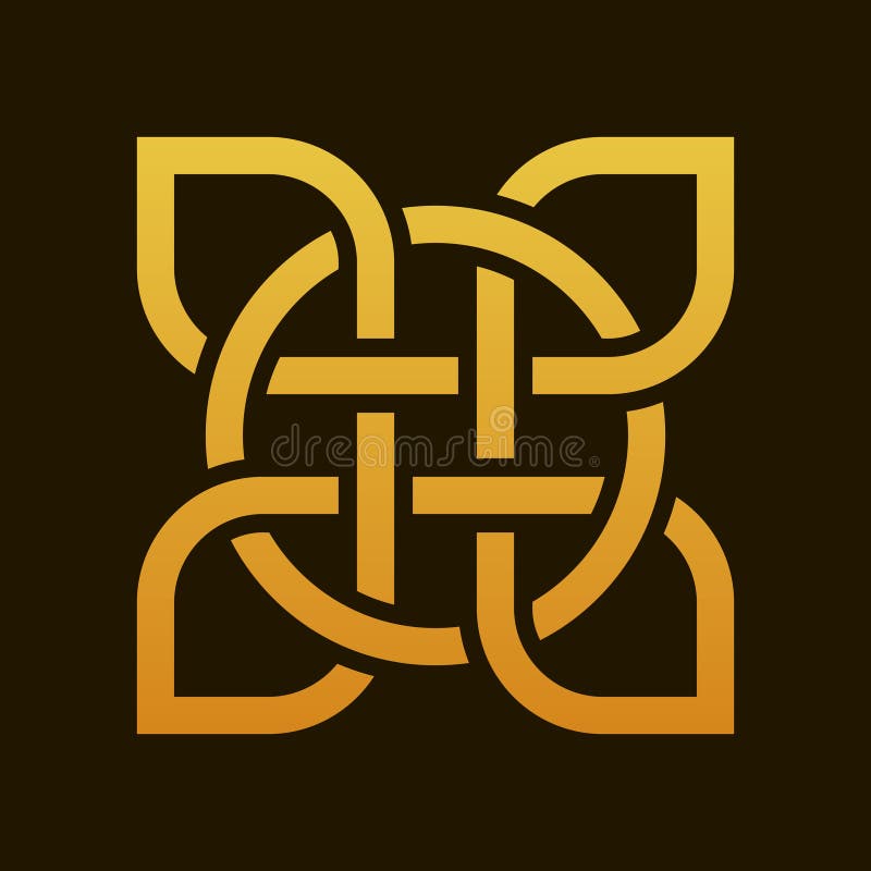 Square Sign of Element of Scandinavian or Celtic Pattern Stock ...