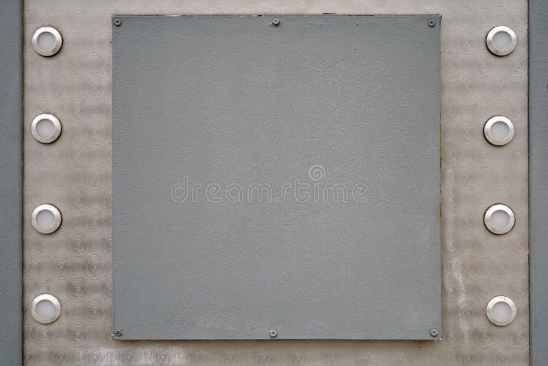 Square Sign with Lamps on the Wall of the Building, Copy Space for Text ...