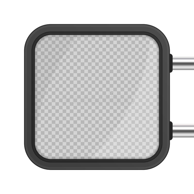 Square Signage Light Box Signboard. Vector Square Lightbox Sign Box ...