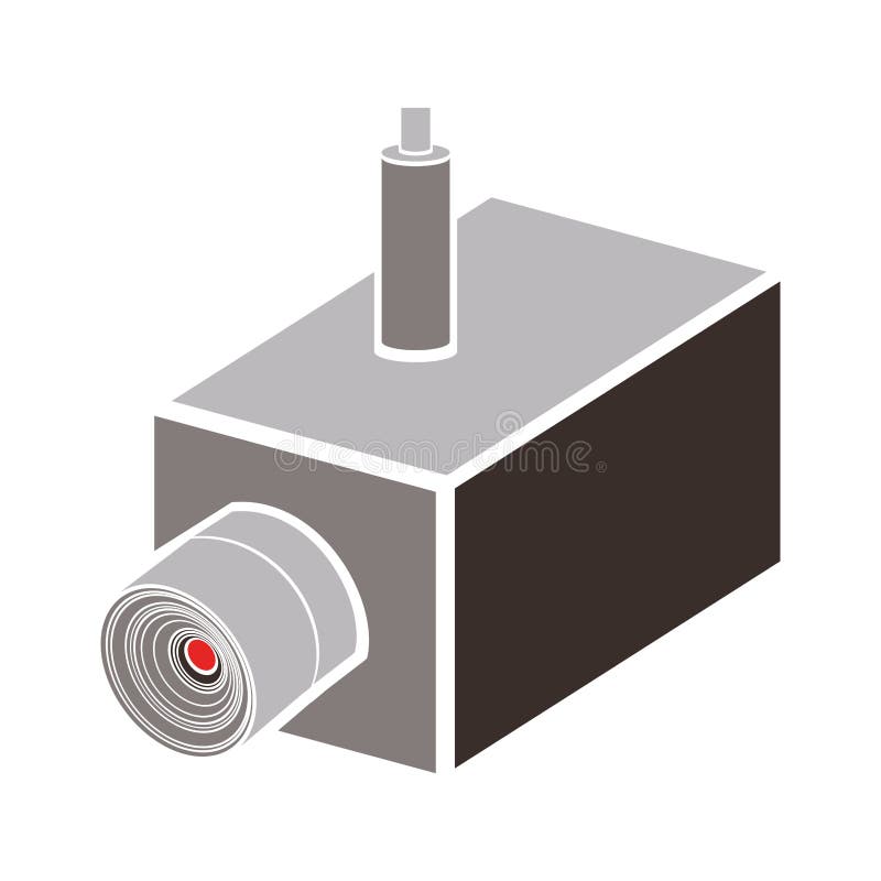Silhouette Infrared Surveillance Camera Icon Stock Illustration ...