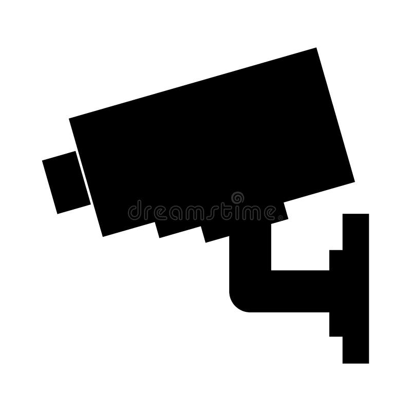 Square Silhouette Infrared Surveillance Camera Icon Stock Illustration ...