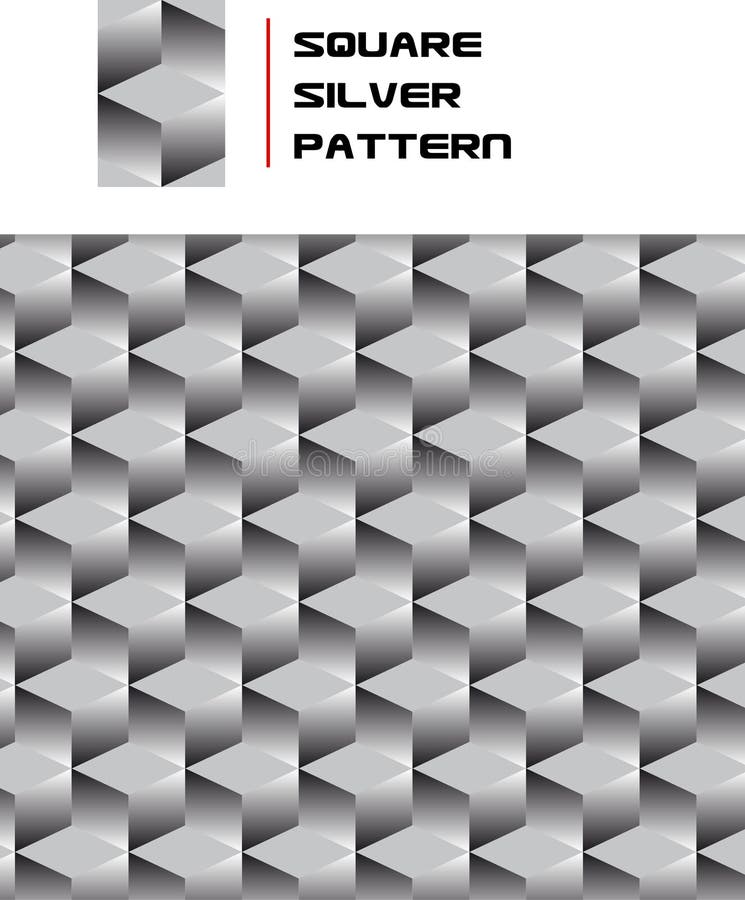 Square Silver Pattern stock vector. Illustration of seamless - 15703311