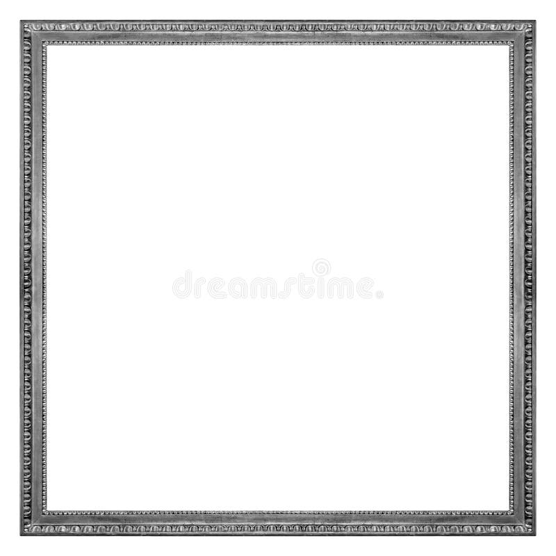 Silver Painted Picture or Photo Frame Stock Photo - Image of design ...