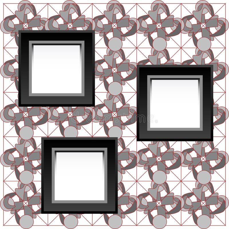 Square Simple Blank White Photo Frame on Wall Stock Vector ...