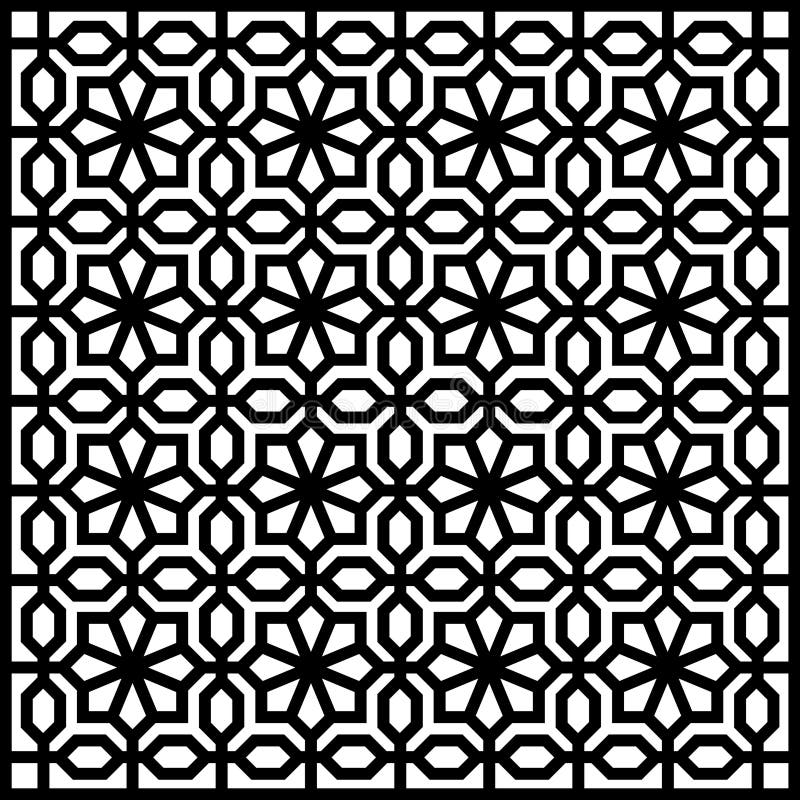 A Geometric, Traditional Islamic Pattern Design or Arabesque in Vector ...