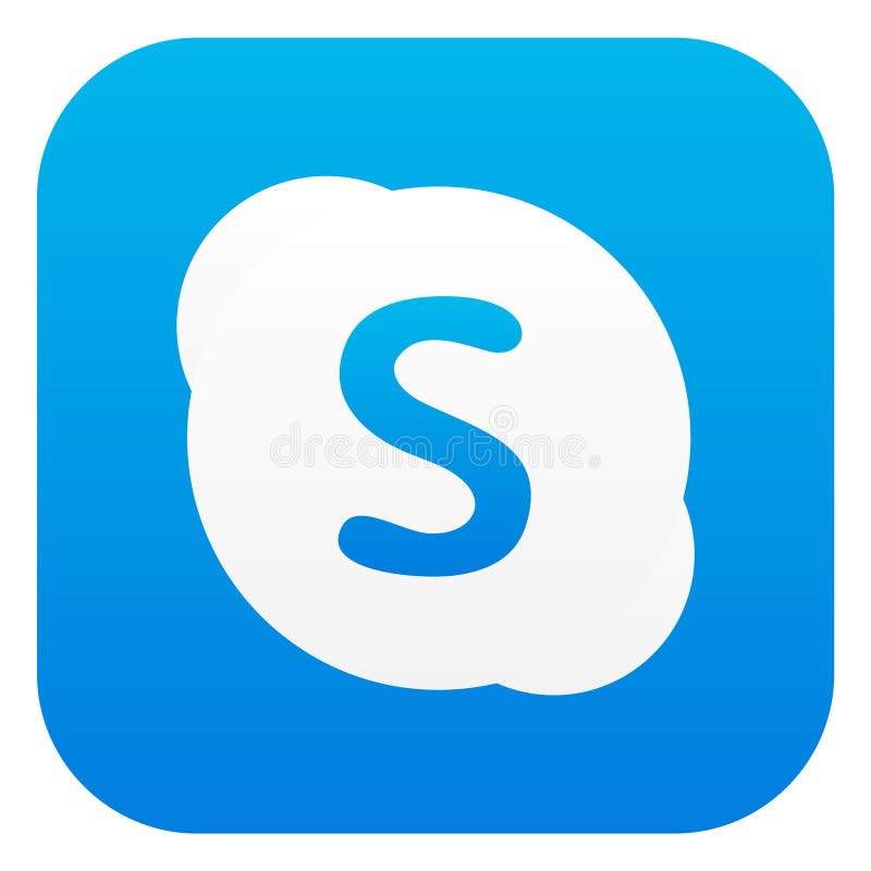 Square Skype Logo Isolated on White Background Editorial Photo ...