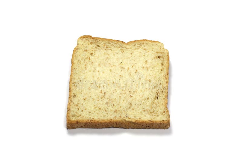 Square Slice of Fresh Whole Grain Meal Bread. Detailed Bread Texture ...