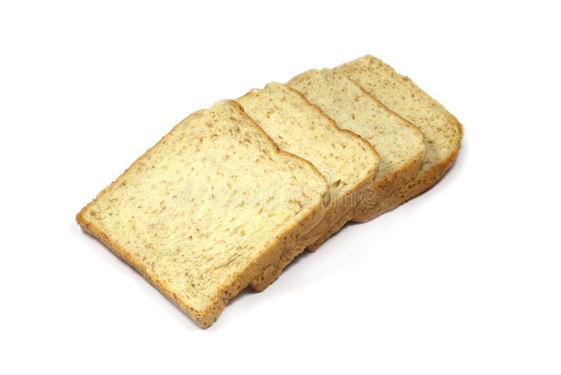 Square Slice of Fresh Whole Grain Meal Bread. Detailed Bread Texture ...