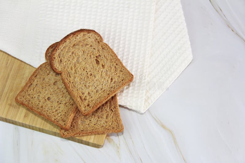 Square Slice of Toasted Rye Bread Stock Image - Image of crusty ...