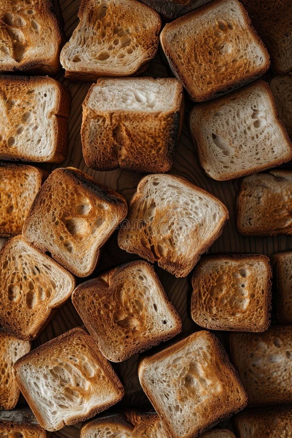 Square Slices of Wheat Bread for Toast. the Texture of the Bread Slices ...