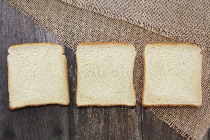 Square Slices of White Toast Bread Stock Image - Image of slice, baked ...