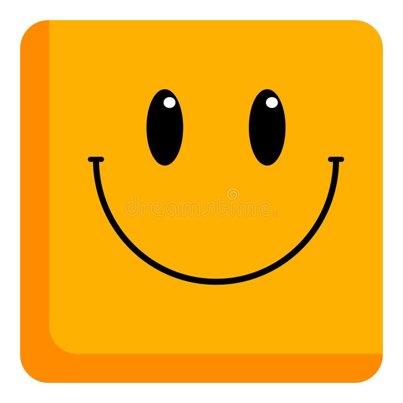 Square smile emoticon stock vector. Illustration of smile - 256929221