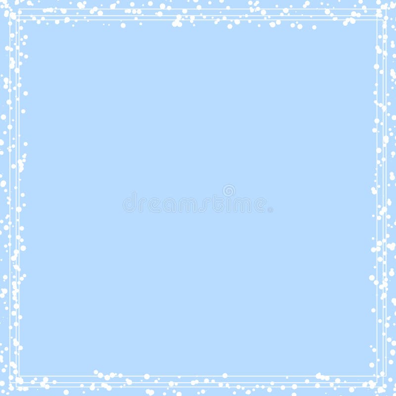 Square Snow Frame on Pastel Blue Background. Place for Text Stock ...