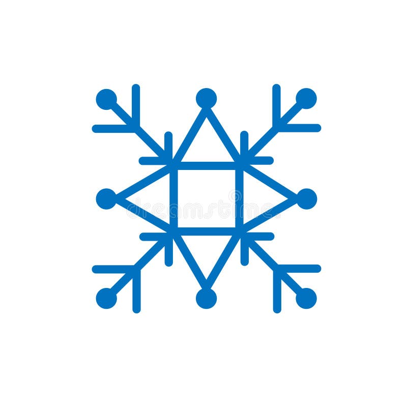 Vector Snowflake. Icon Snowflakes, Cold and Cooling Stock Illustration ...
