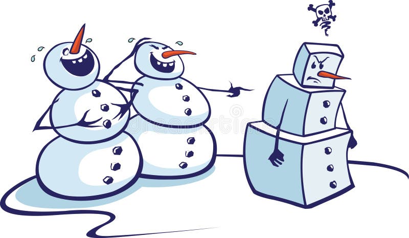 Square Snowman stock vector. Illustration of happy, christmas - 16498646