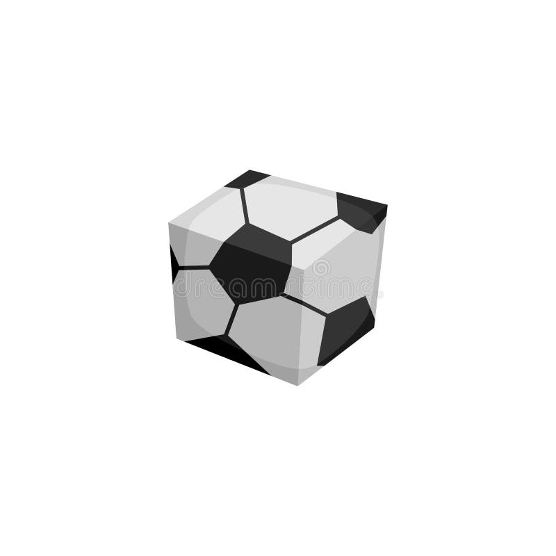Square Soccer Ball Isometric Theme Vector Logo Stock Vector ...