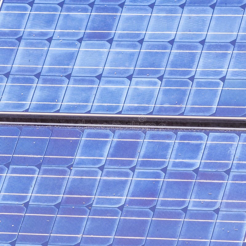 Square Solar Panel for Sustainable Green Energy on a Cloudy Day Stock ...