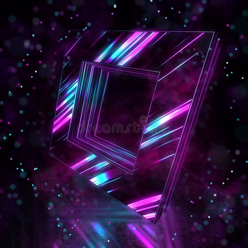 Square in space stock illustration. Illustration of pattern - 114401953