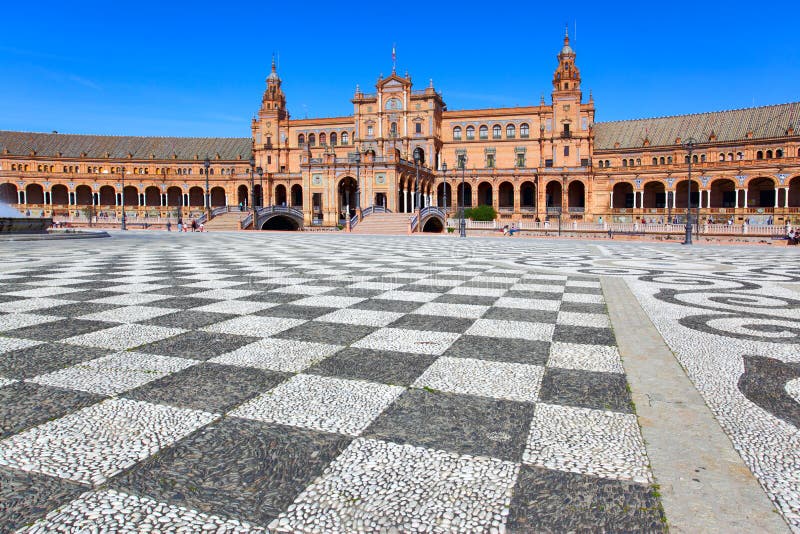Square of Spain stock image. Image of andalusia, spring - 32615785