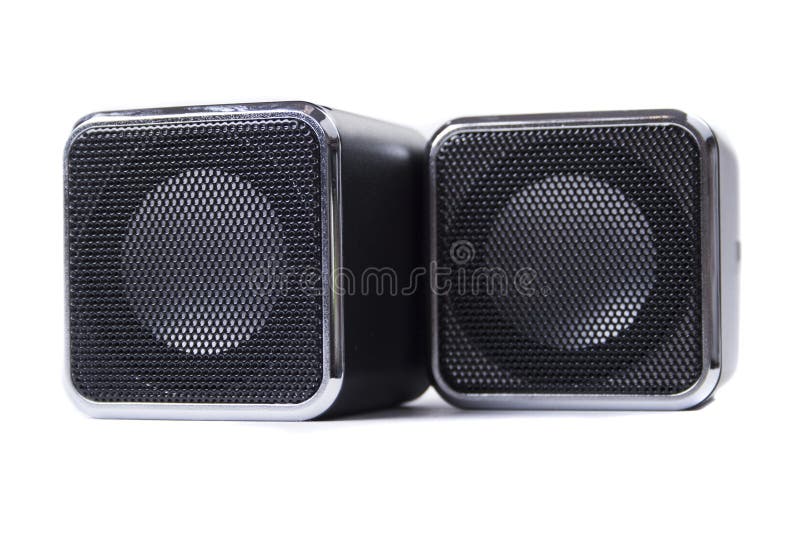 Square speakers stock photo. Image of desktop, playing - 27733656