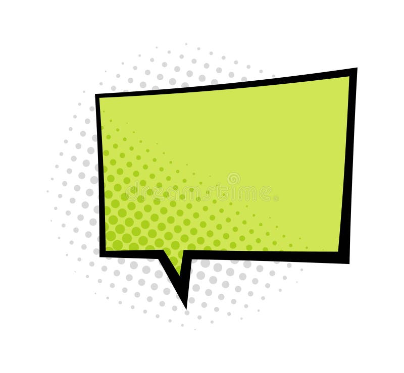 Square Speech Bubble Comic Style Stock Vector - Illustration of message ...