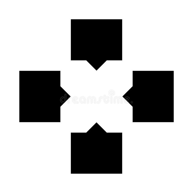 Square Speech Bubble for Mini Icon Isolated on White, Black Square ...