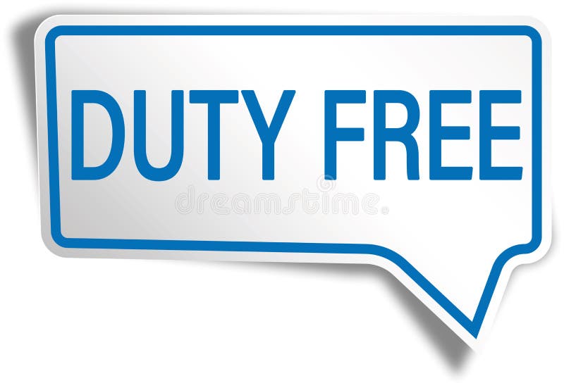 Blue Duty Free Modern Speech Bubble Tag Web Icon Stock Illustration ...